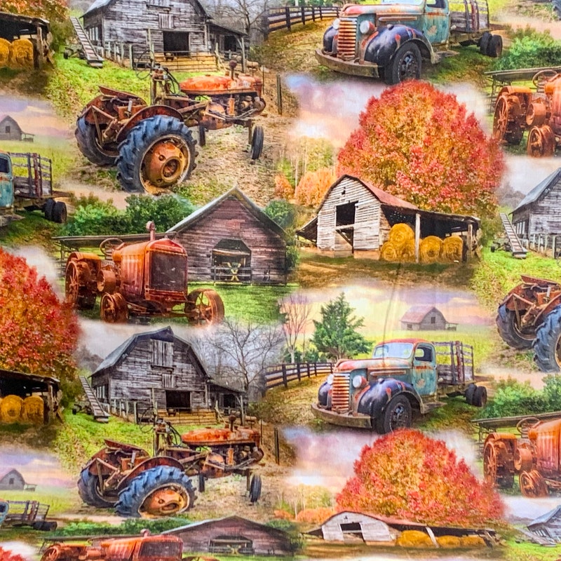 Tractor Fabric - Etsy