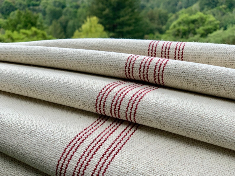 Grain Sack Fabric by the Yard Ticking Fabric French - Etsy