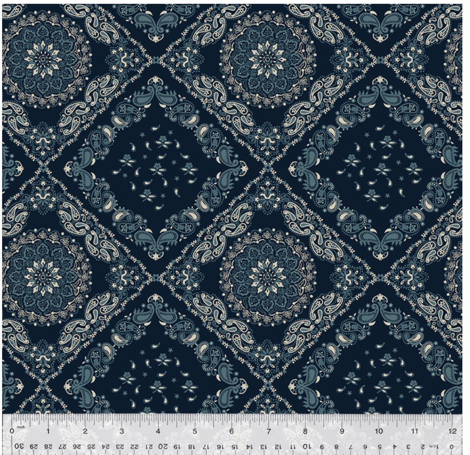 Country Bandana Collection Bandana Fabric Print 100% | Etsy