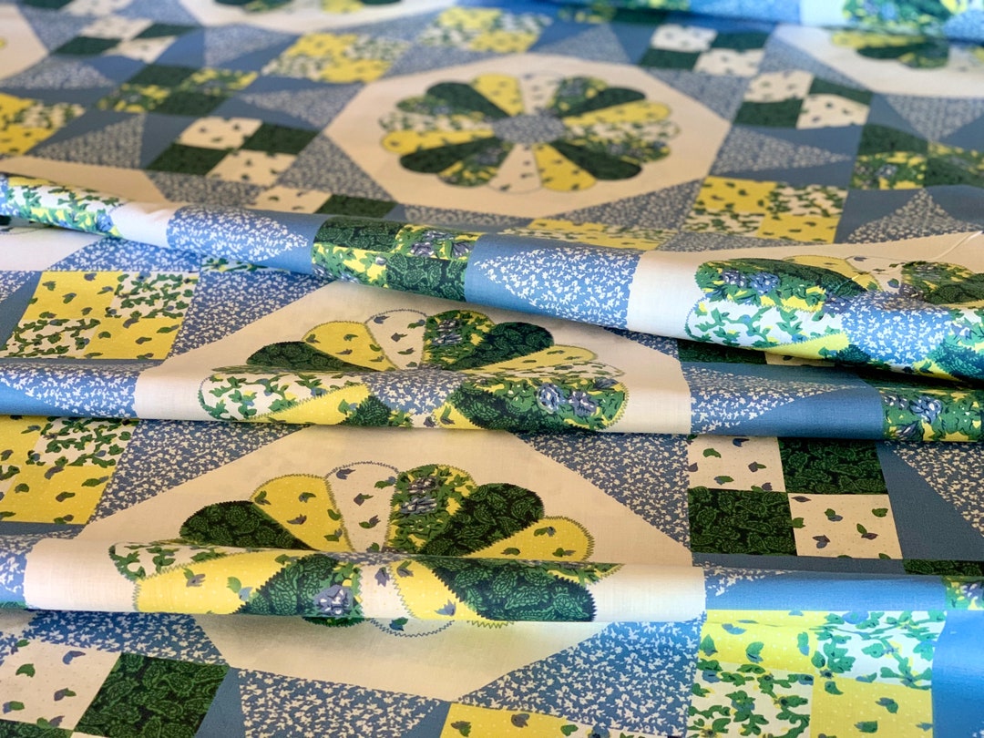 Cheater Quilt Top - 90” Wide Dresden Pattern - Wide Back - 100% Cotton ...