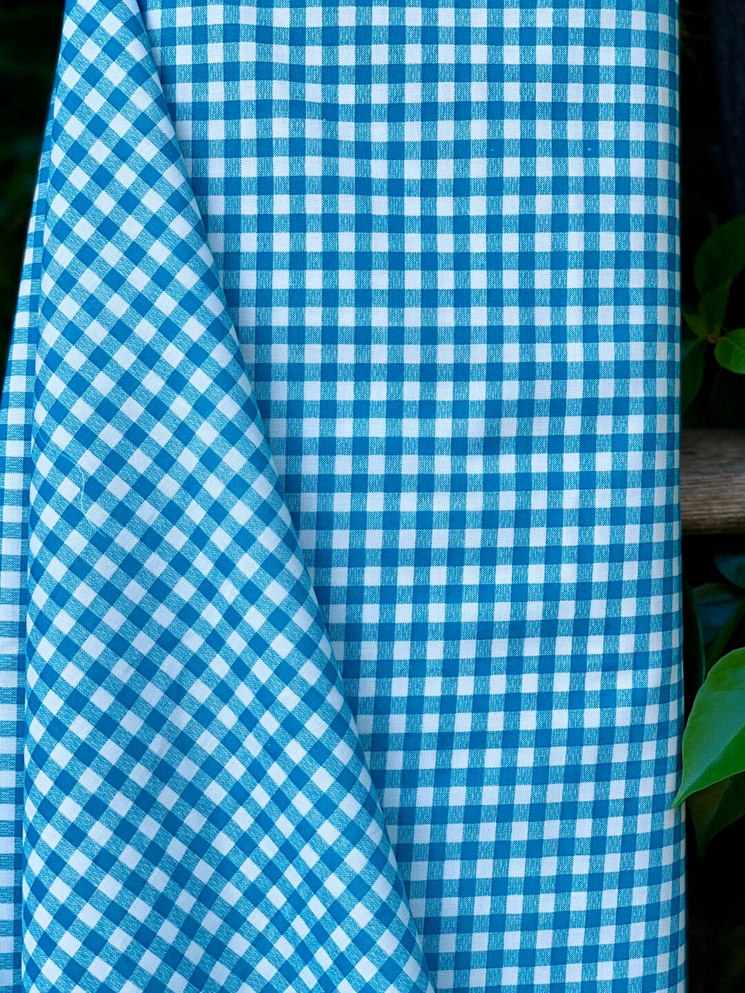 Blue Turquoise Gingham Check Plaid - Small Check -1/4" Check ...
