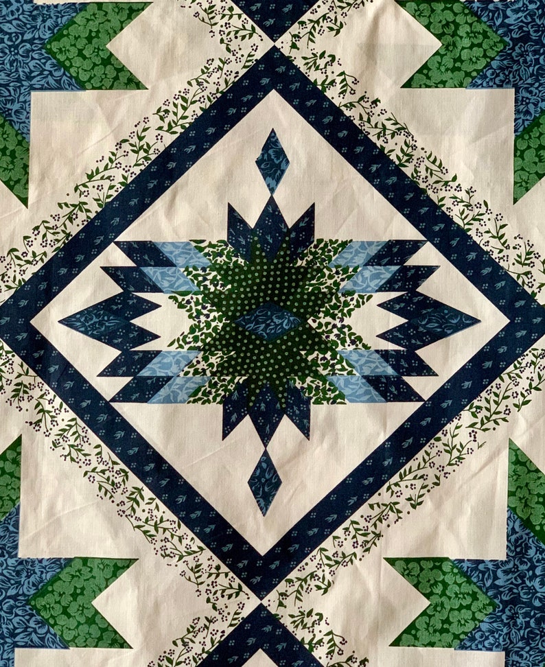 FABRIC Quilt Top - 90” Wide Cheater Quilt Top Calico 100% Cotton - Wide ...