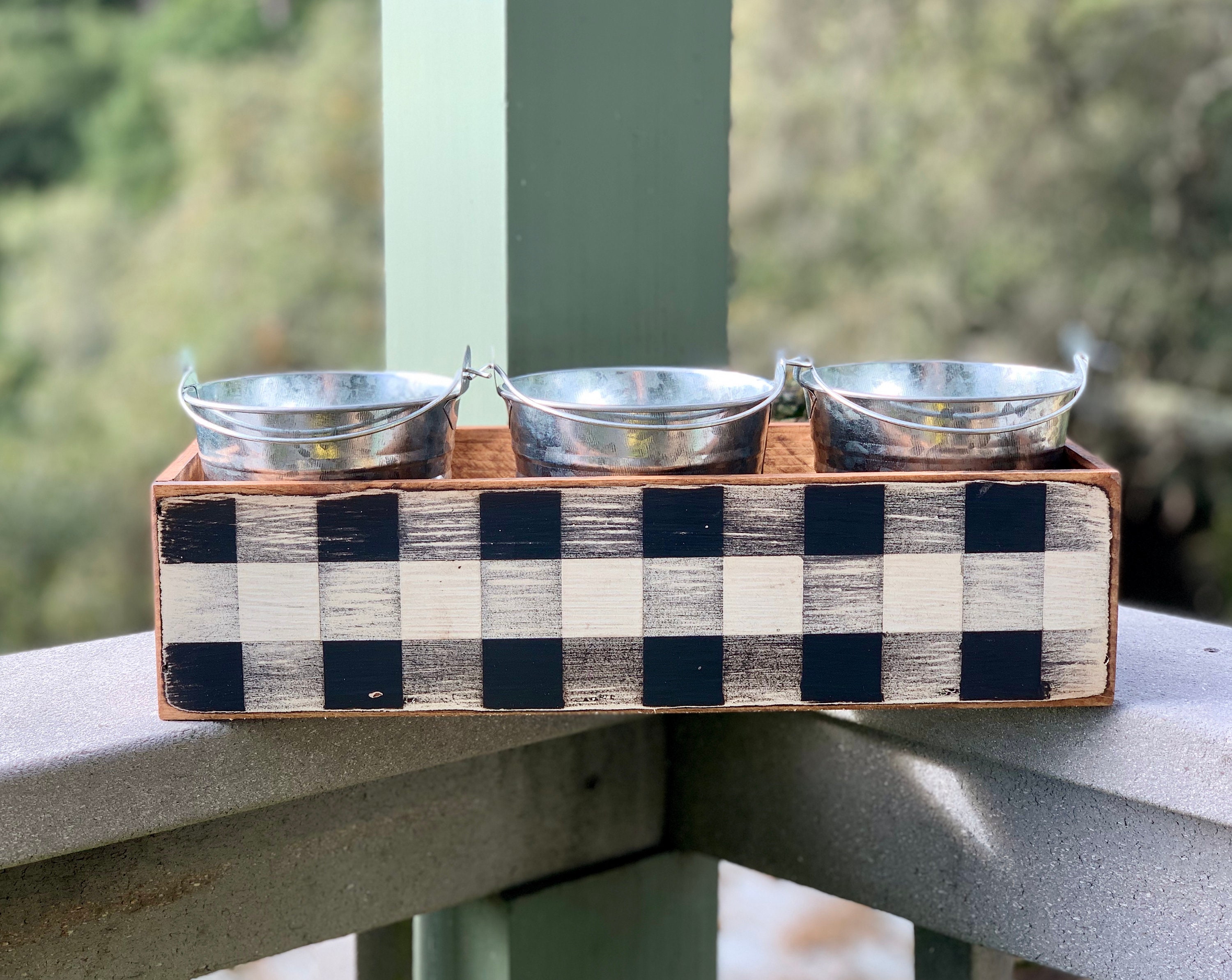 Galvanized Metal Pail For Our Wood Storage Boxes Perfect | Etsy