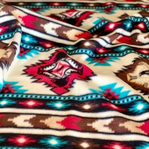 Fleece Fabric by the Yard - Native American Inspired Pattern - Anti ...