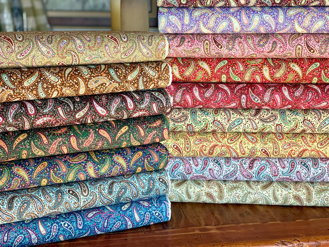 Paisley Fabric - Paisley Bandana Fabric - Paisley Quilter Cotton Fabric ...
