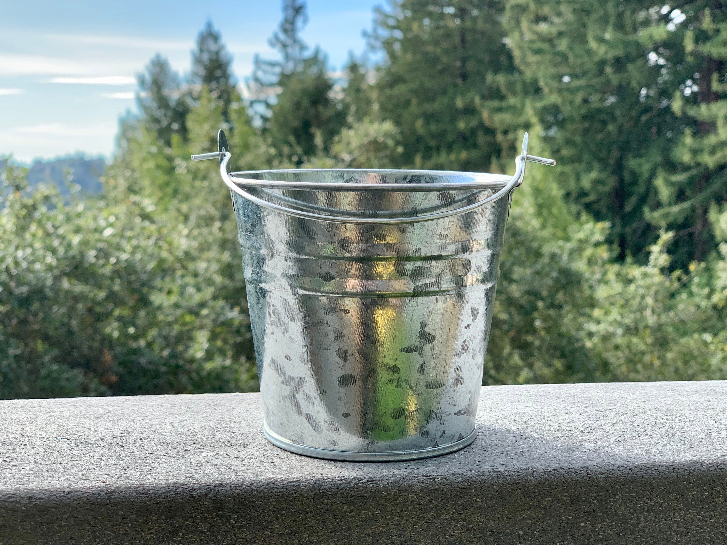 Galvanized Metal Pail For Our Wood Storage Boxes Perfect | Etsy