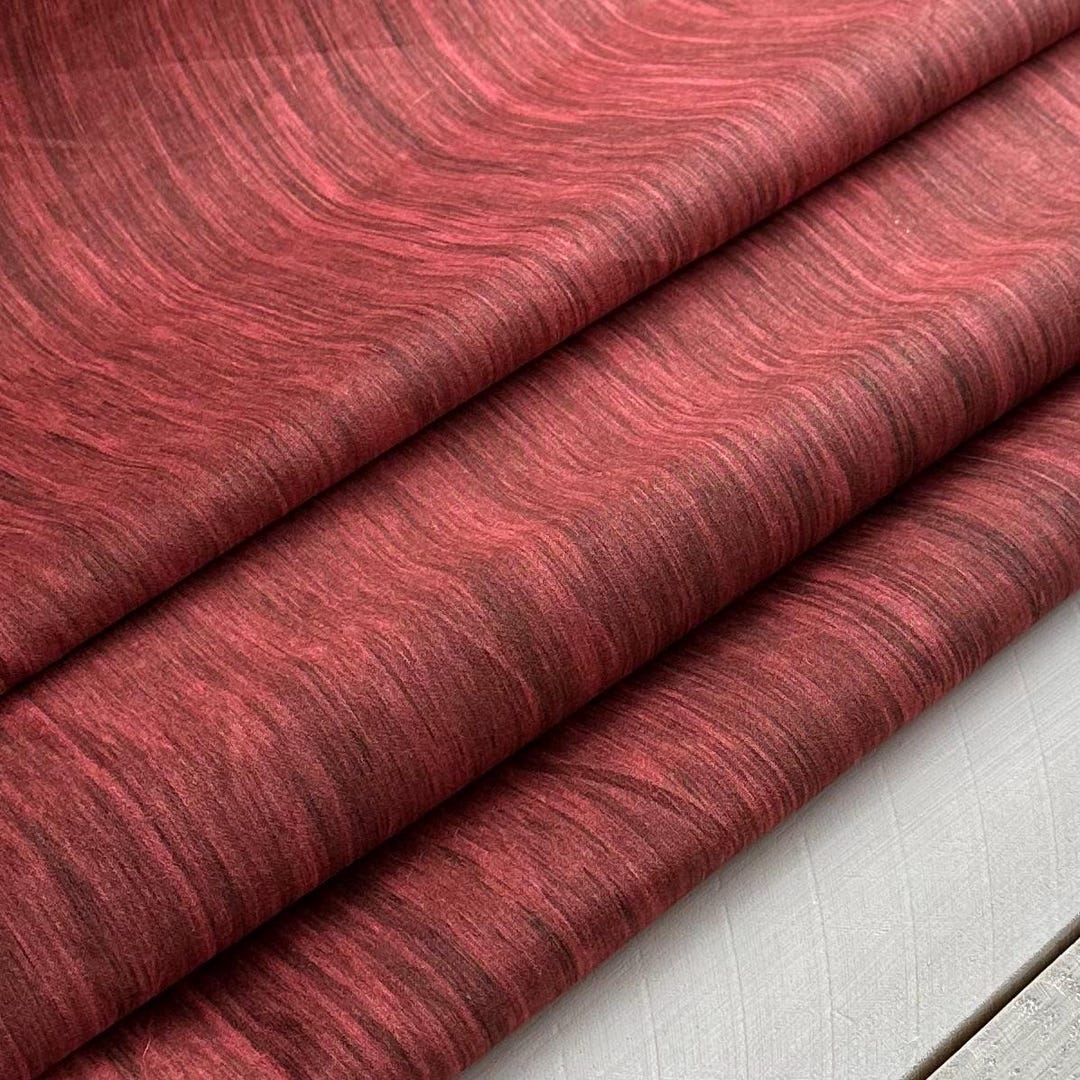 Fine Wood Grain Fabric - Red - Barn Board Fabric - Landscape Fabric ...