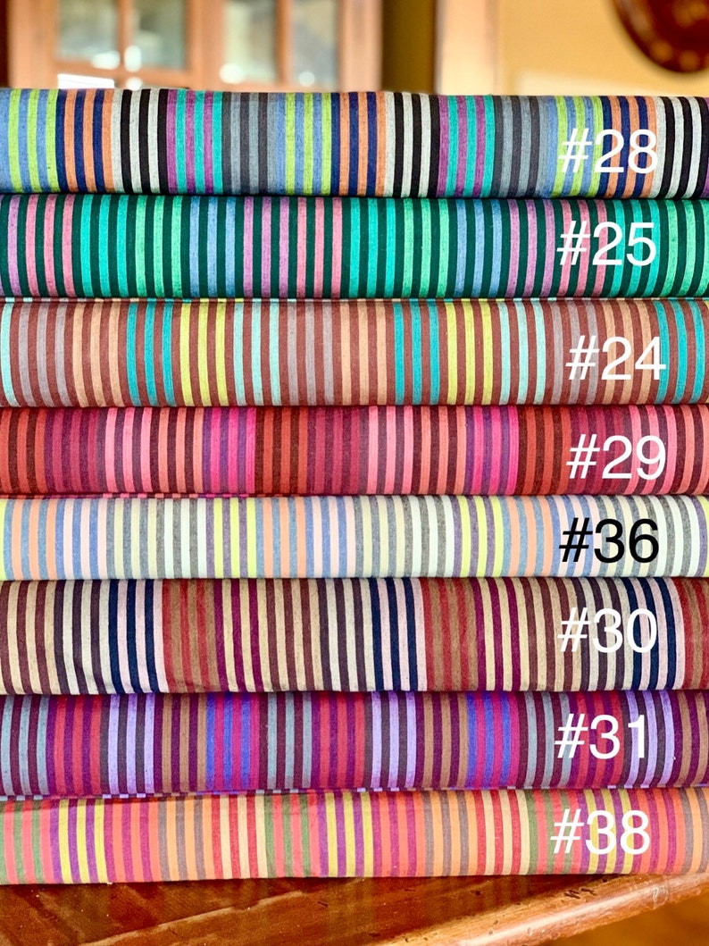 Striped Boho Serape Style Homespun Fabric - 100% Cotton - 44” Wide ...