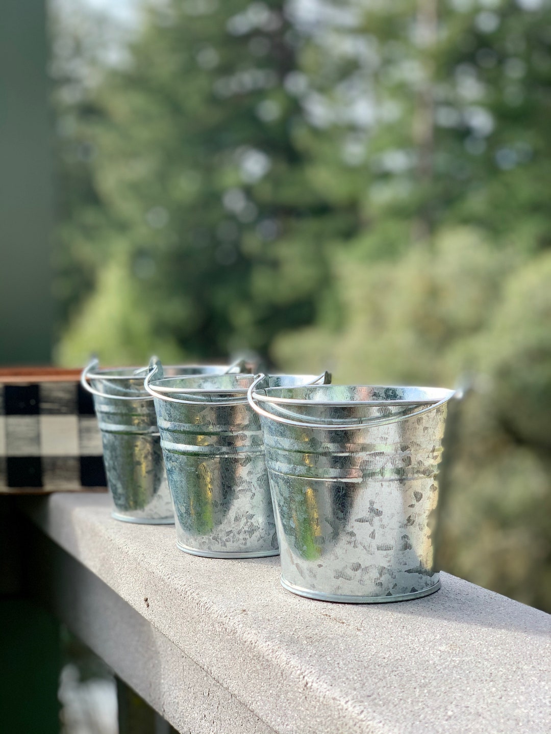 Galvanized Metal Pail - for Our Wood Storage Boxes - Perfect for ...