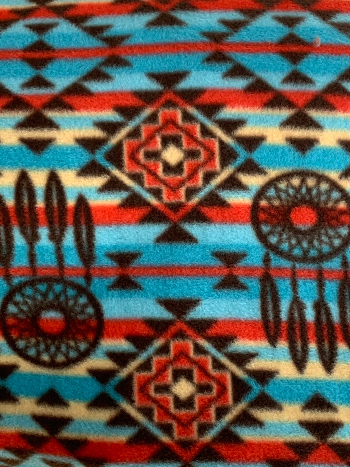 Fleece Fabric By The Yard Navajo Native American Anti Etsy