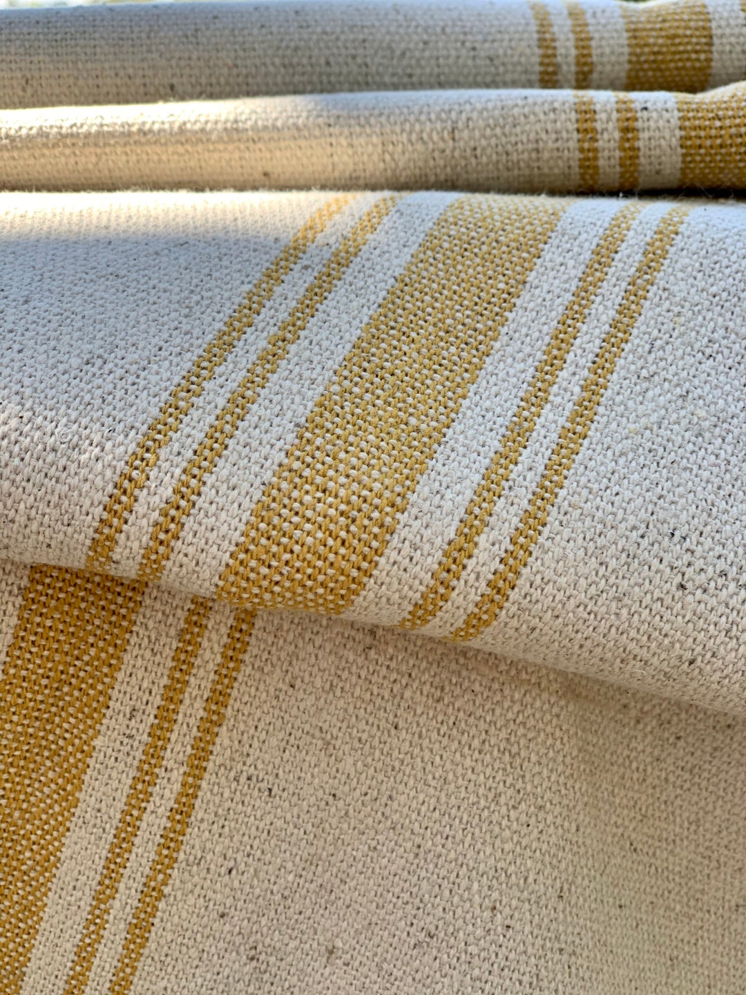 Grain Sack Fabric by the Yard - Ticking Fabric - French Country ...