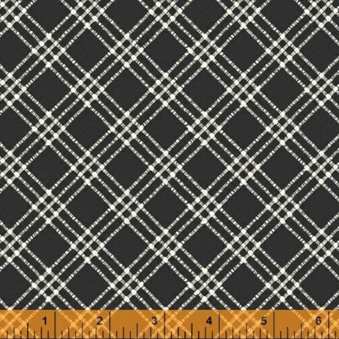 Black and White Plaid Cross Hatch Pattern Thistle Hill | Etsy