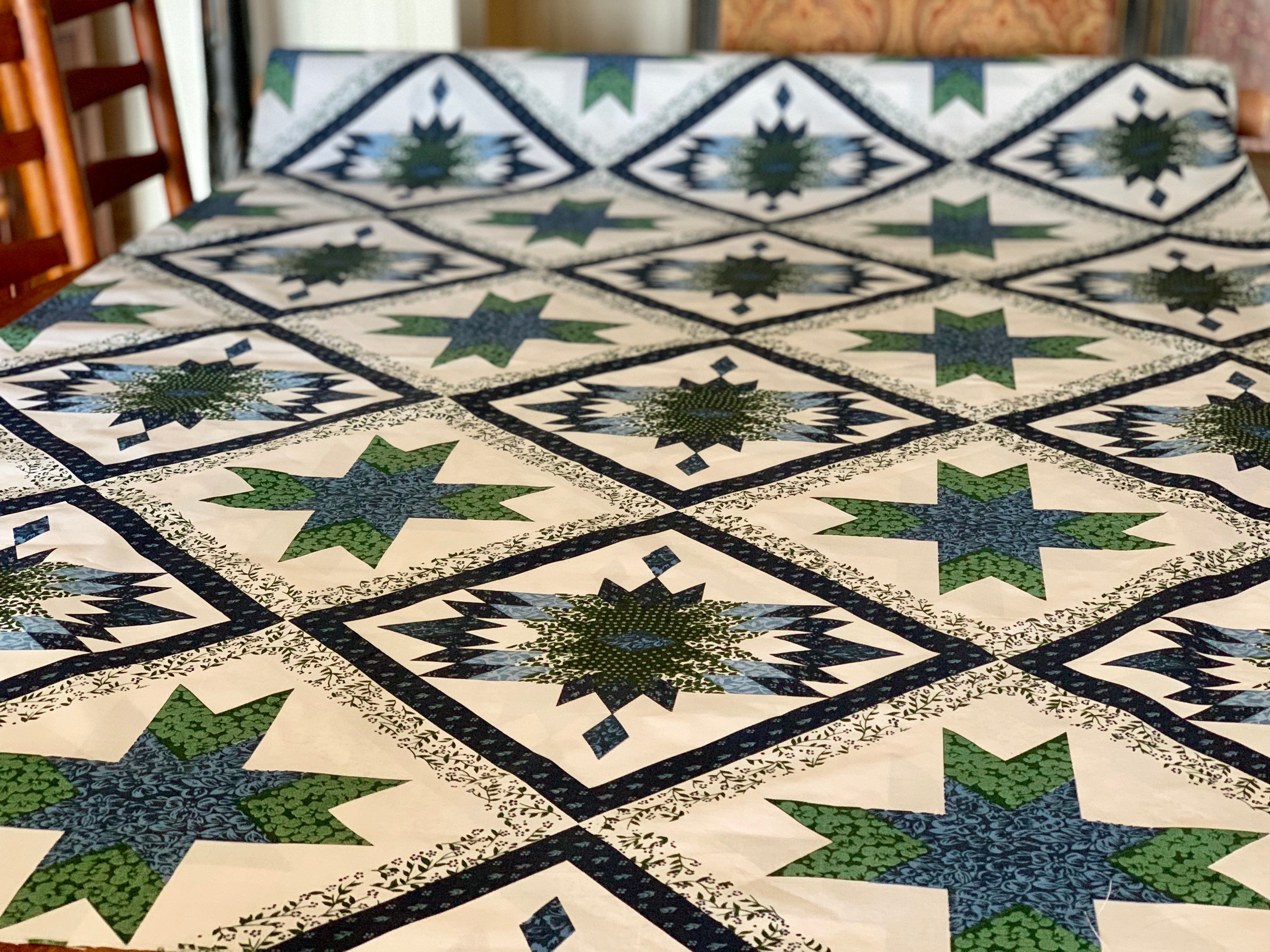 FABRIC Quilt Top - 90” Wide Cheater Quilt Top Calico 100% Cotton - Wide ...
