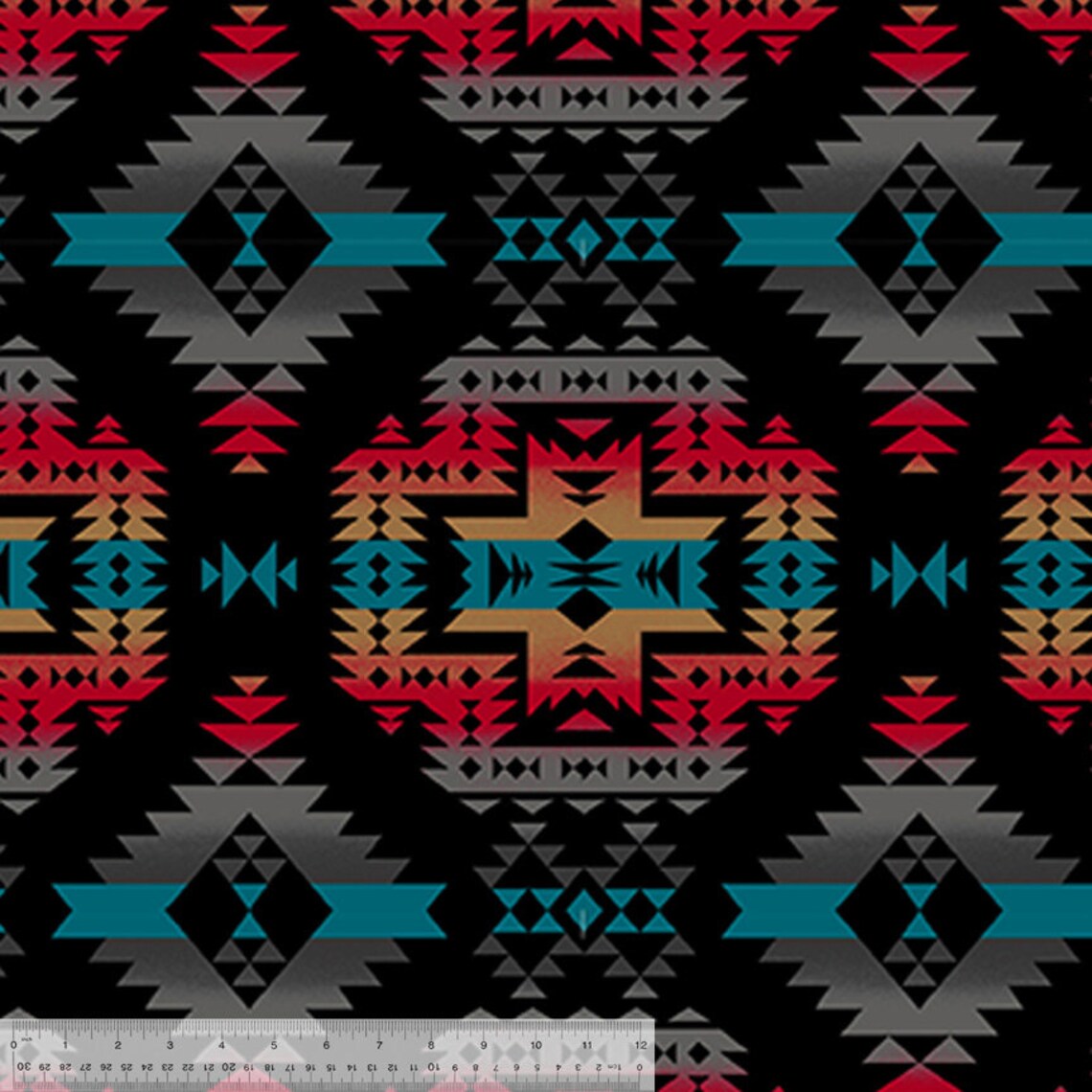 Fleece Fabric By The Yard Navajo Native American Anti Etsy