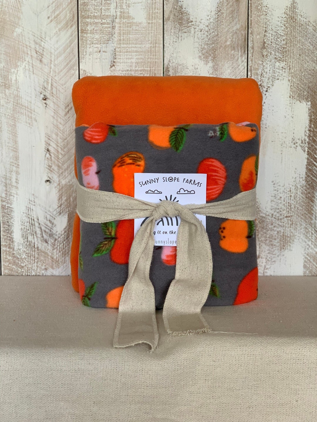 Personalized No Sew Knot Tie Fleece Blanket Throw Kit Apple Blanket Tie ...