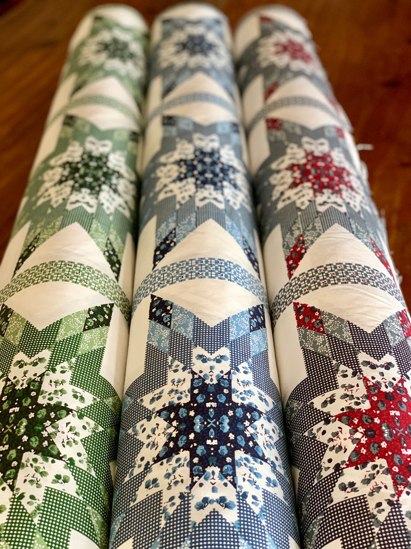 FABRIC Quilt Top - 90” Wide Cheater Quilt Top Calico 100% Cotton -wide ...