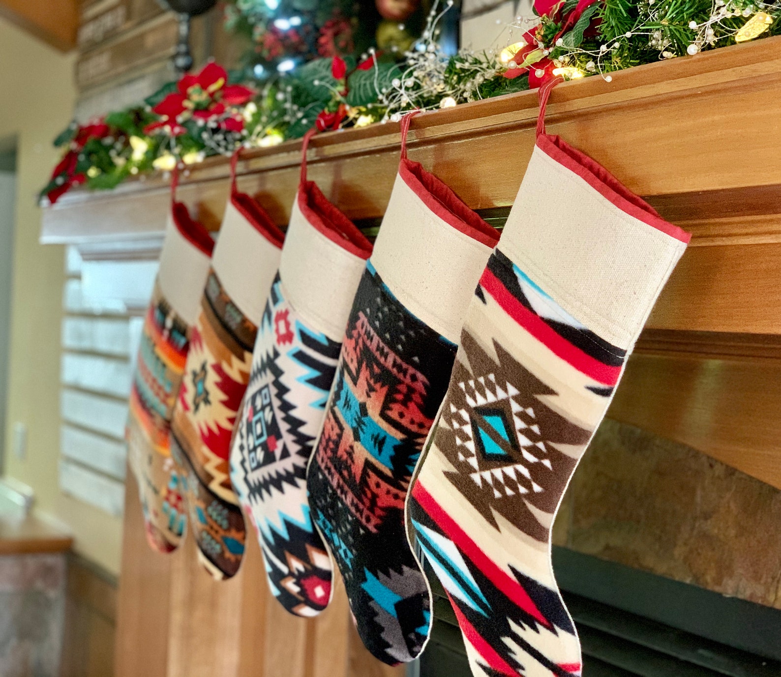 Tribal Christmas Stocking Southwest Stocking Native - Etsy