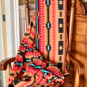 Fleece Fabric by the Yard - Native American Inspired Pattern - Anti ...