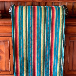 Faux Vintage Saddle Blanket Heavy Weight Twill Fabric - Ethnic Stripe ...