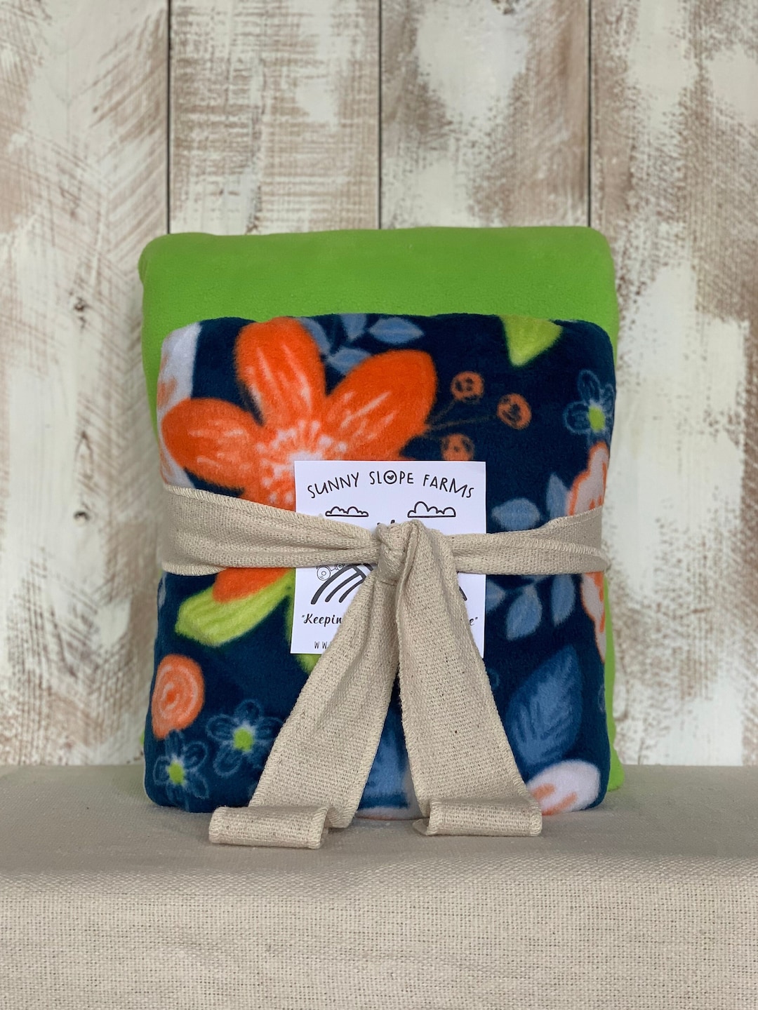 Personalized No Sew Knot Tie Fleece Blanket Throw Kit - Floral Blanket ...