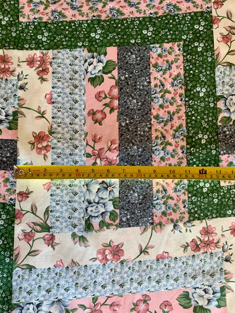 Cheater Quilt Top 90 Wide Log Cabin Wide Back 100% Cotton - Etsy