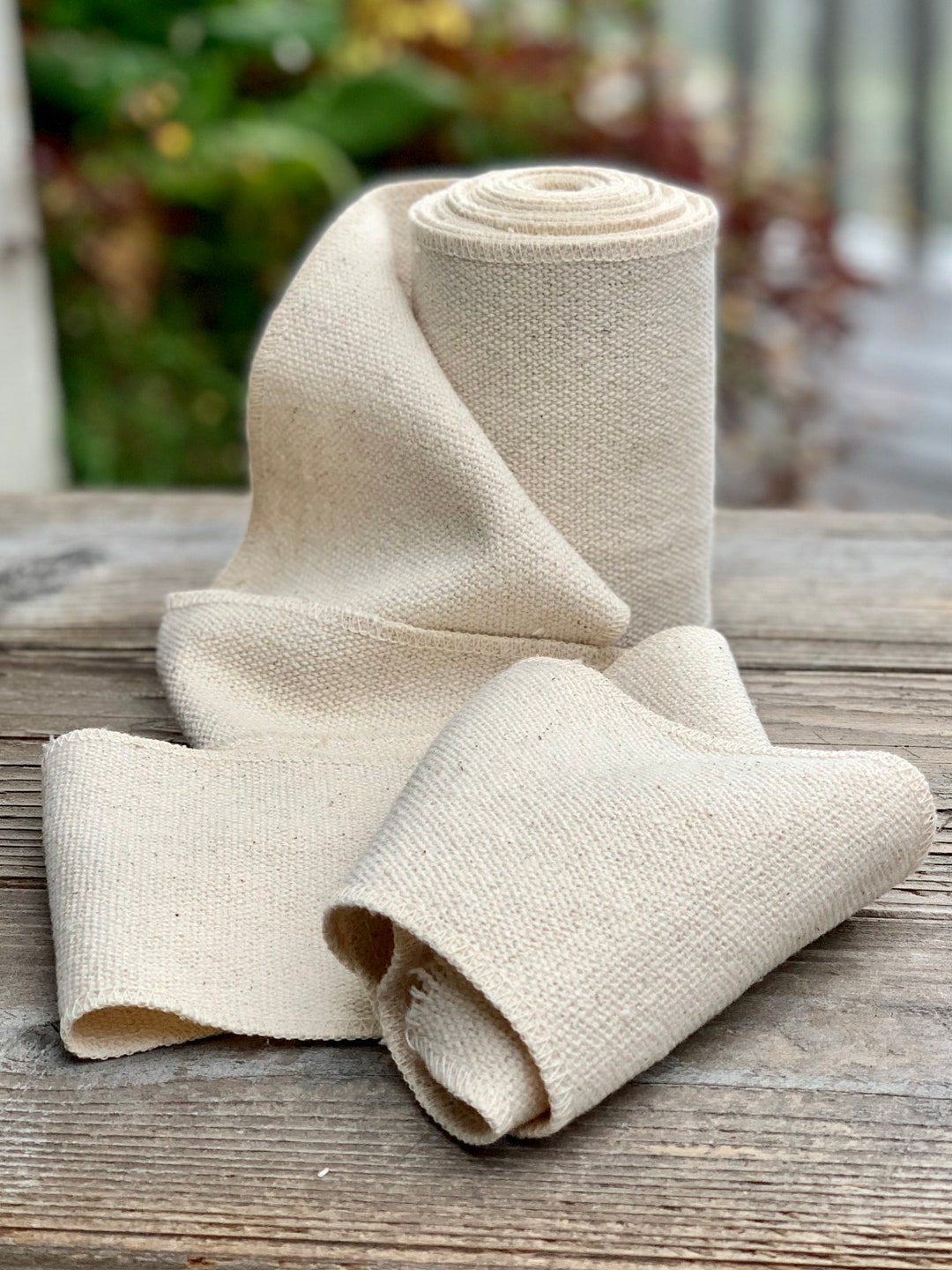 Grain Sack Ribbon - Natural Cream Off-white Ribbon - Rustic Ribbon - 4 ...