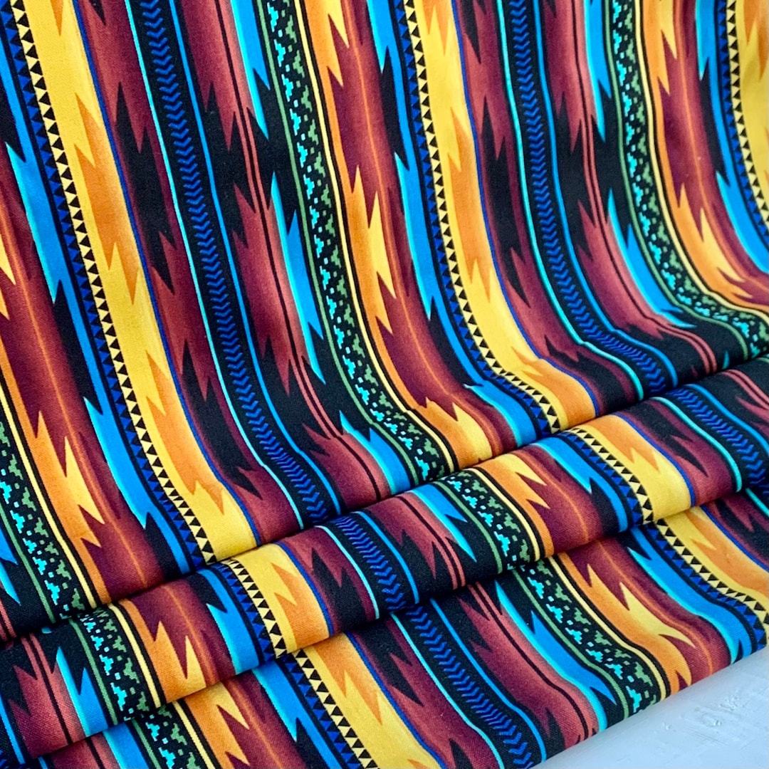 Canvas Fabric - Medium Weight - 52825C-1 Baja Spirit Trail, Baja, Gold ...