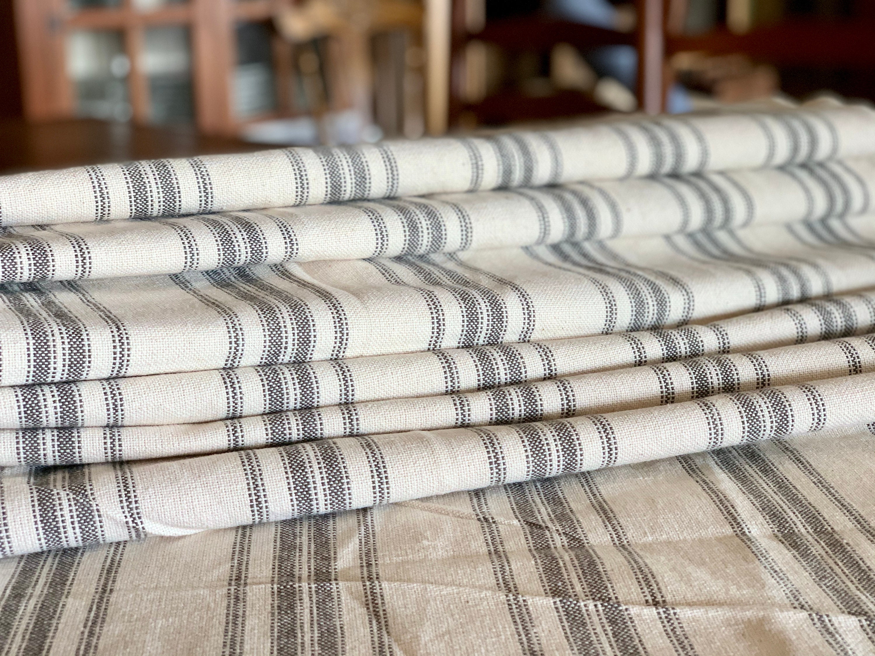 Grain Sack Fabric Feed Sack Fabric Ticking Fabric - Etsy