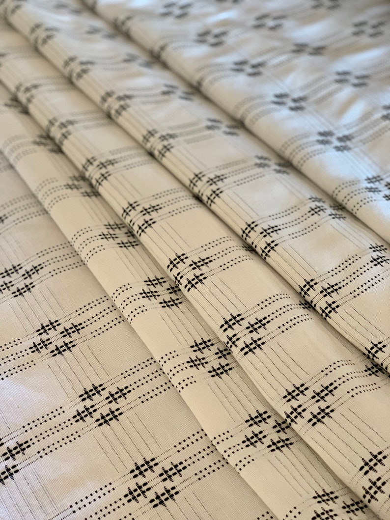 Black and White Upholstery Fabric Cross Hatch Design Woven - Etsy