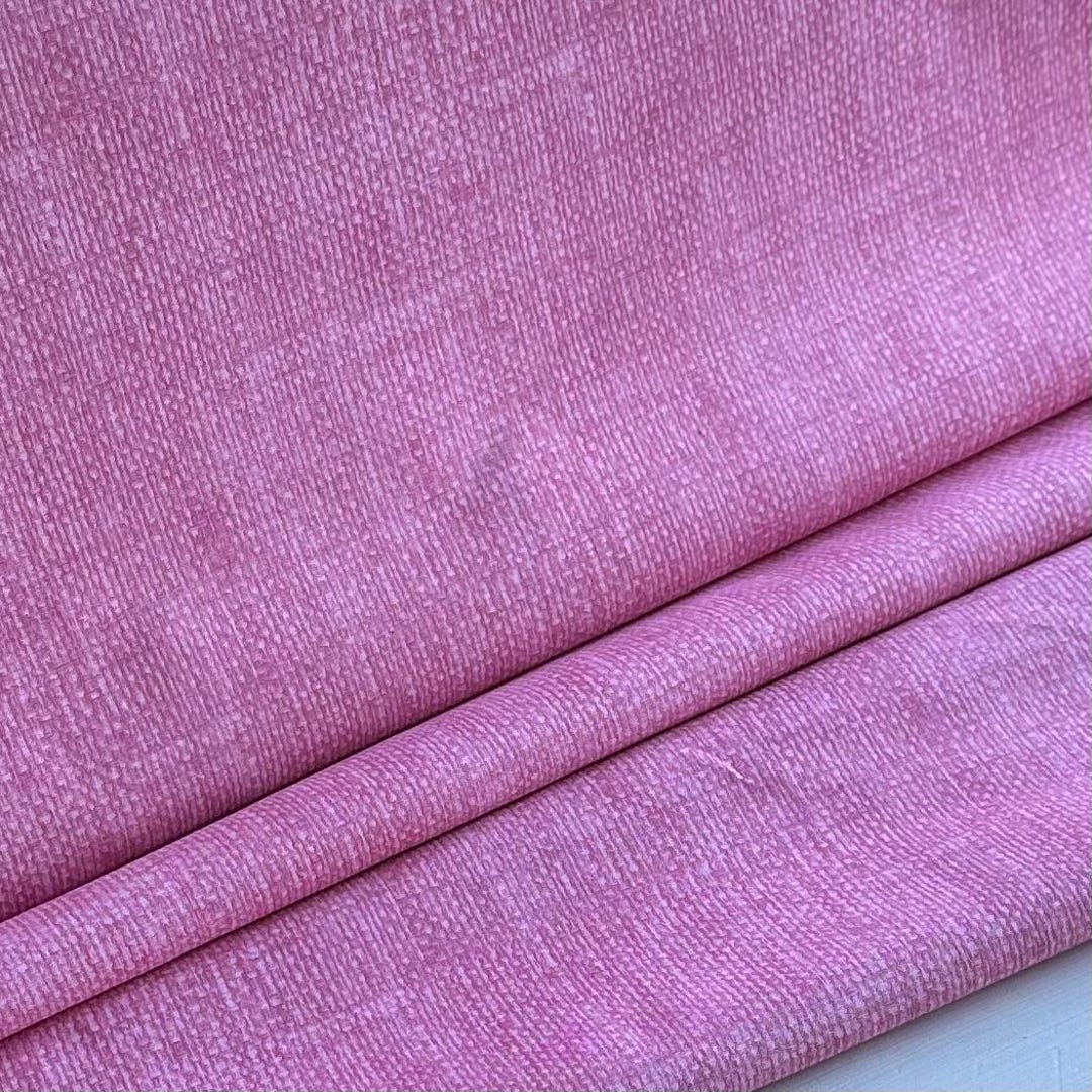 Pink - Basket Weave Fabric - Solid Pink - Quilter Cotton by the Yard, 1 ...