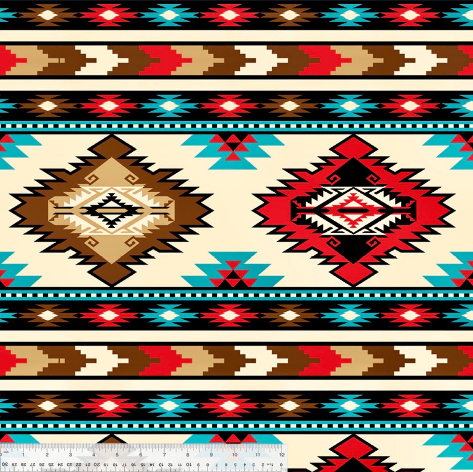 Fleece Fabric by the Yard Native American Inspired Pattern - Etsy