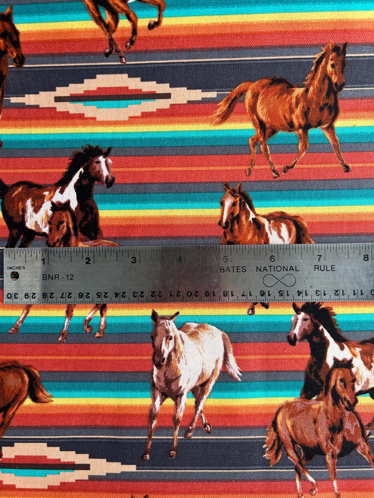 Canvas Fabric - Medium Weight - Spirit Trail - Thoroughbreds Horses ...