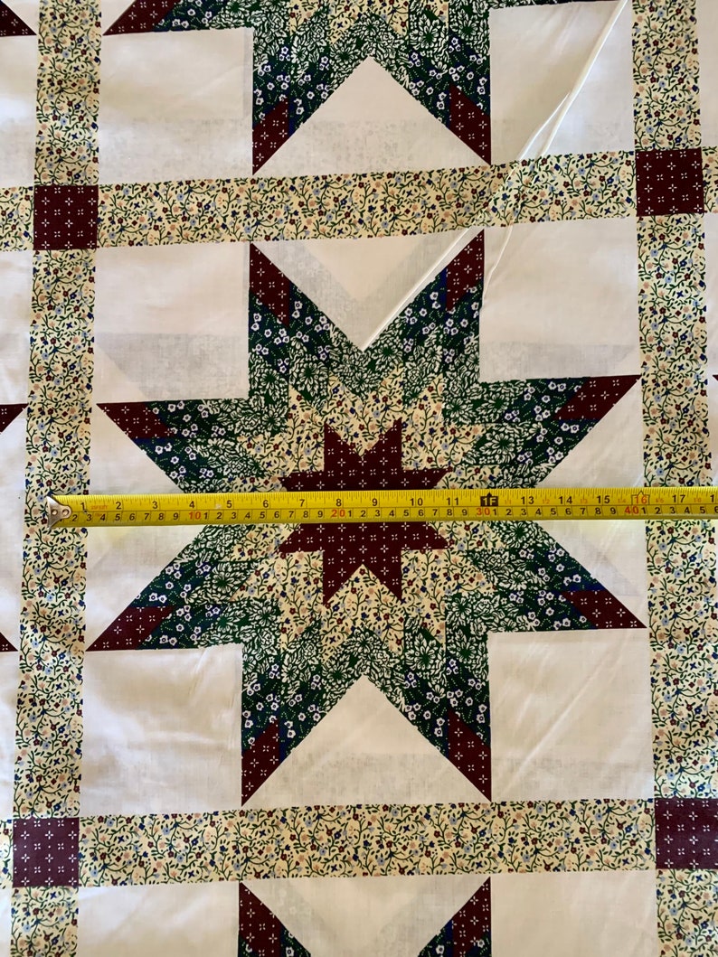Cheater Quilt Top 90 Wide Calico Star Wide Back 100% - Etsy