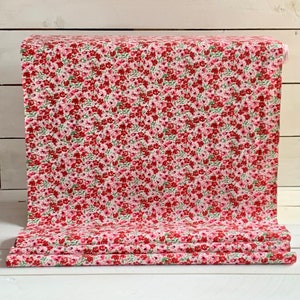 Spring Floral Fabric Collection - Red Floral - Calico Print - Cotton ...