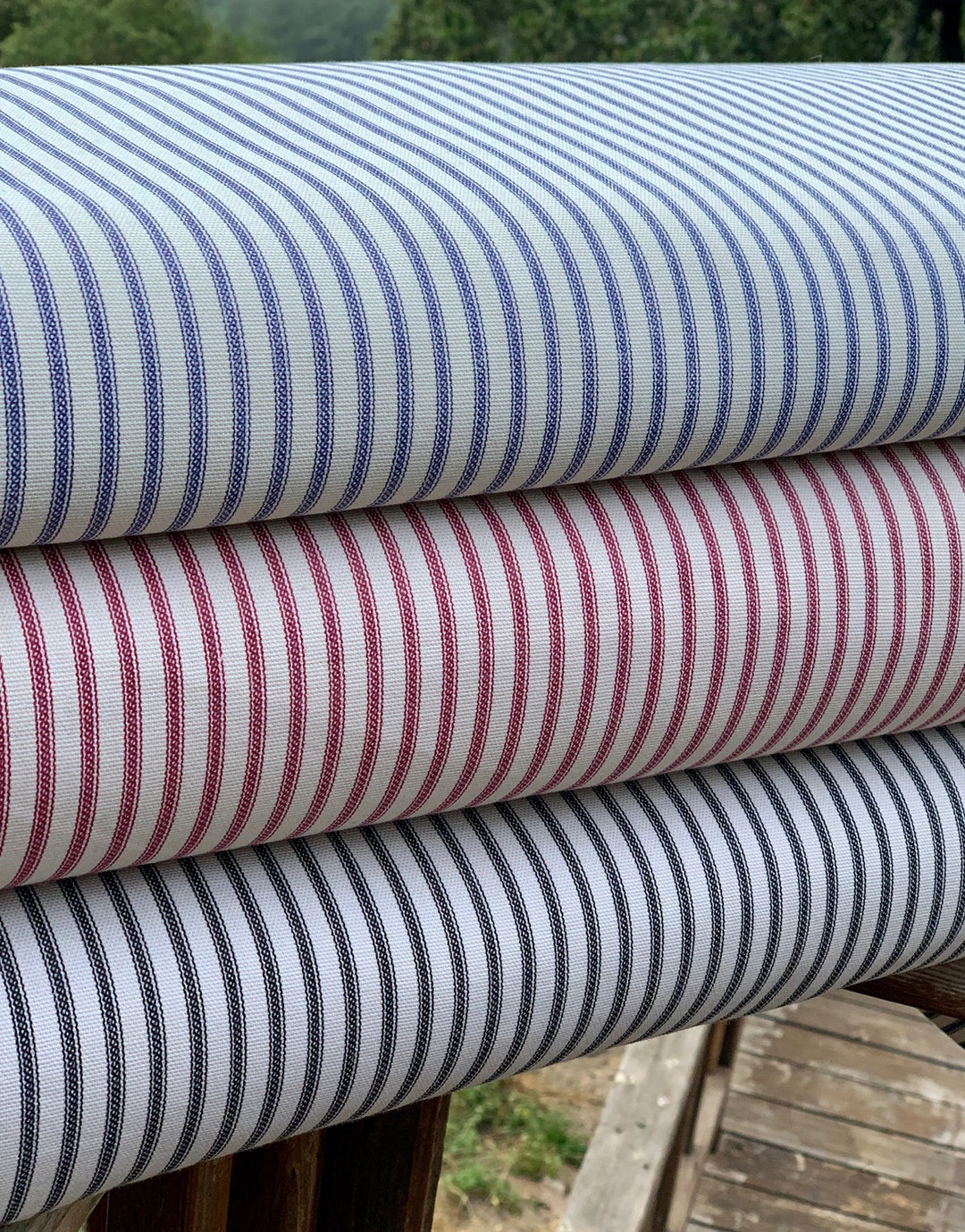 54" Ticking Fabric by the Yard - 100" Duck Cotton Canvas - French ...