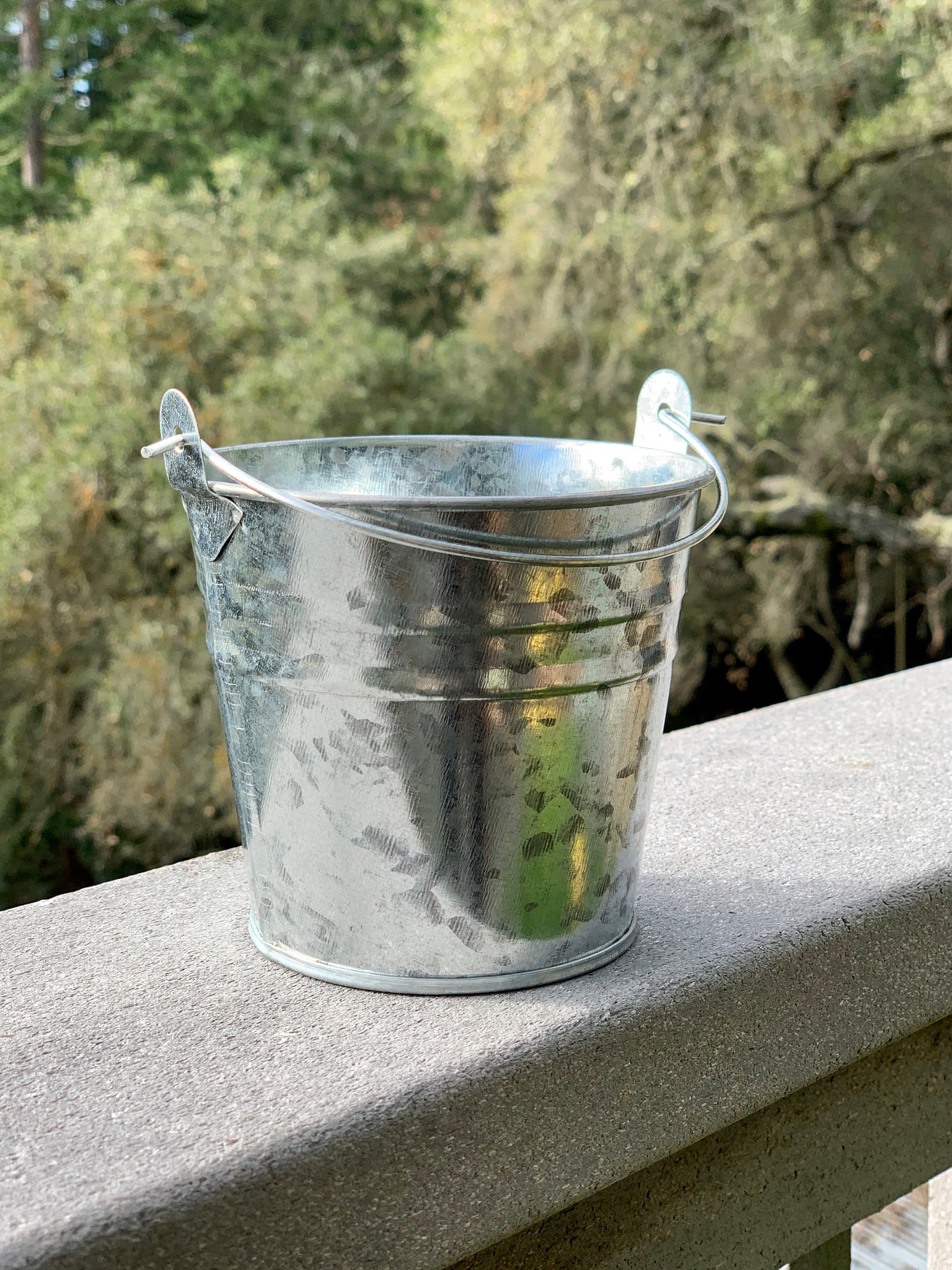 Galvanized Metal Pail For Our Wood Storage Boxes Perfect | Etsy