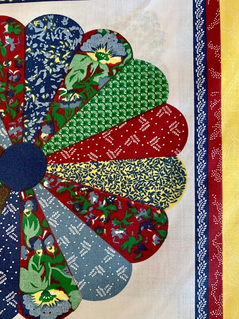Cheater Quilt Top - 90” Wide Dresden Pattern - Wide Back - 100% Cotton ...