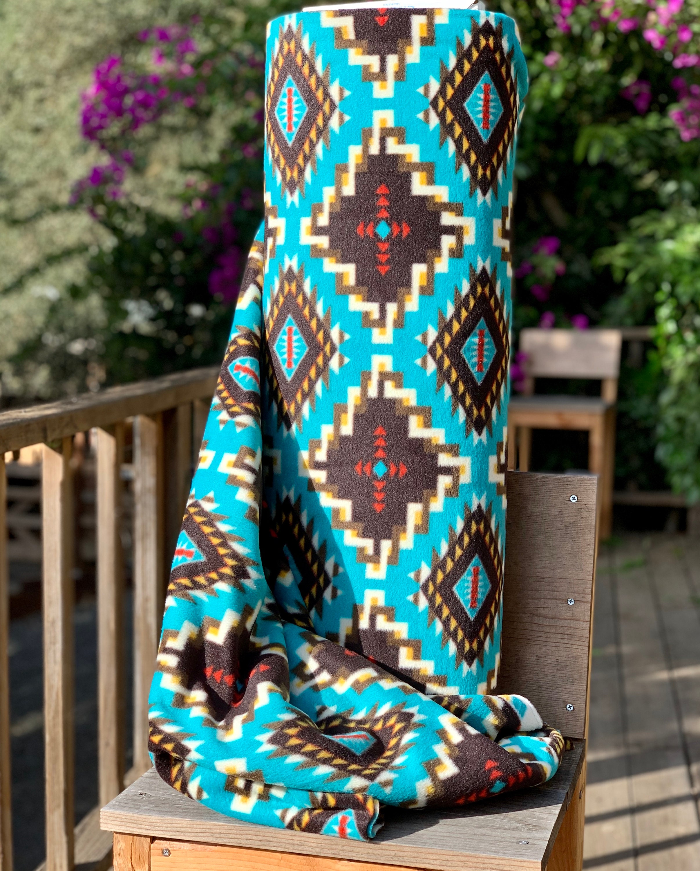 Fleece Fabric By The Yard Navajo Native American Anti Etsy