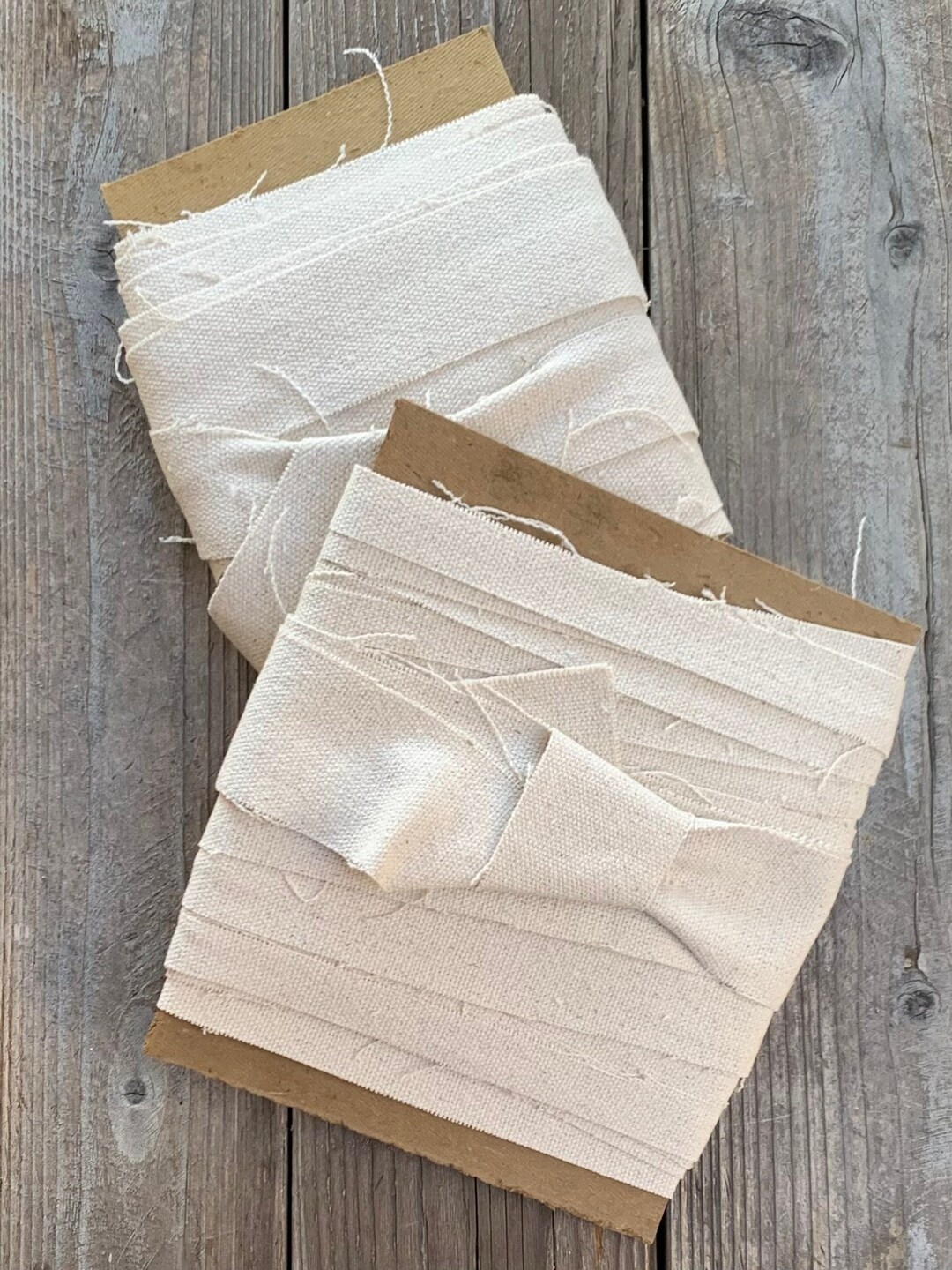 20 Yards of Raw Edge Unfinished Natural Raw Edge Ribbon - Use for Rag ...