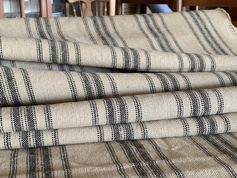 Grain Sack Fabric Feed Sack Fabric Ticking Fabric Our - Etsy