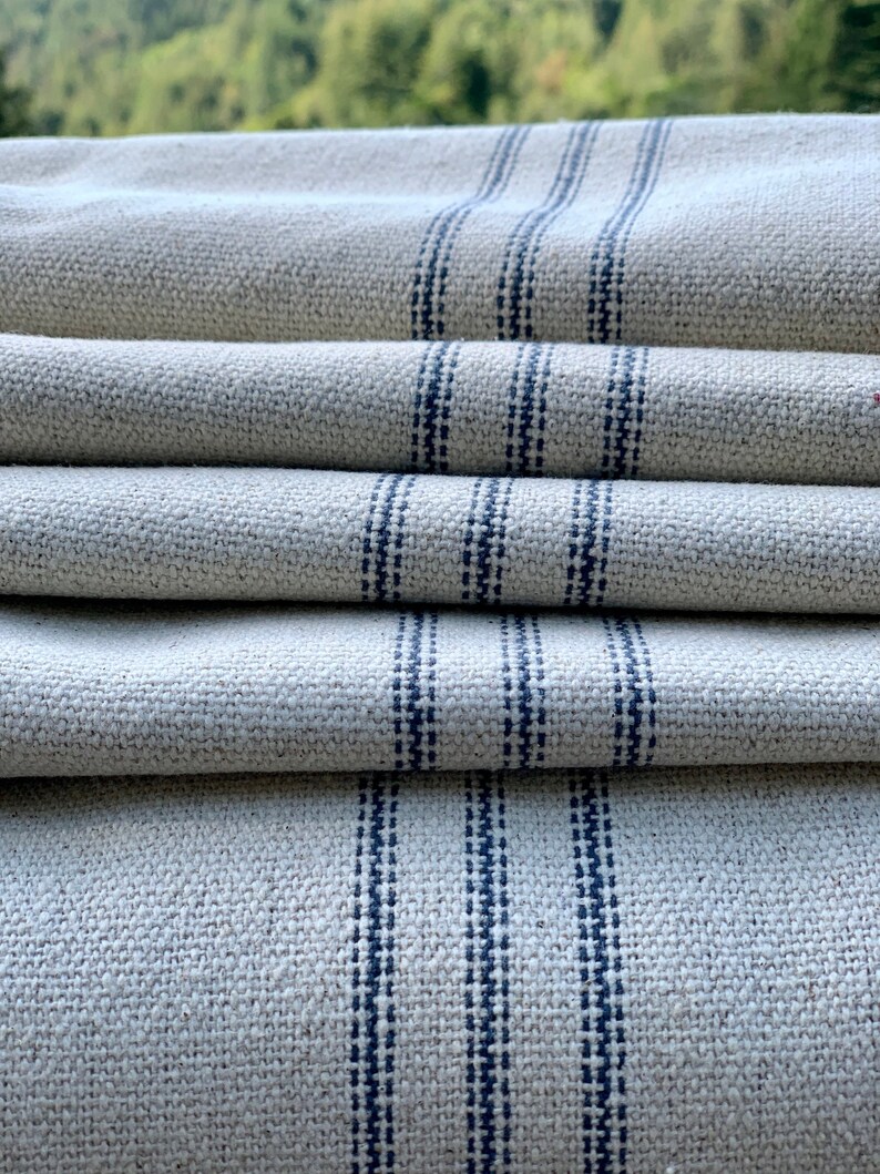 Grain Sack Fabric by the Yard Ticking Fabric French - Etsy