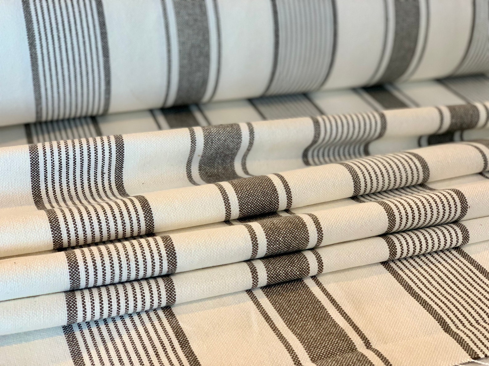 Grain Sack Fabric Feed Sack Fabric Ticking Fabric Our - Etsy