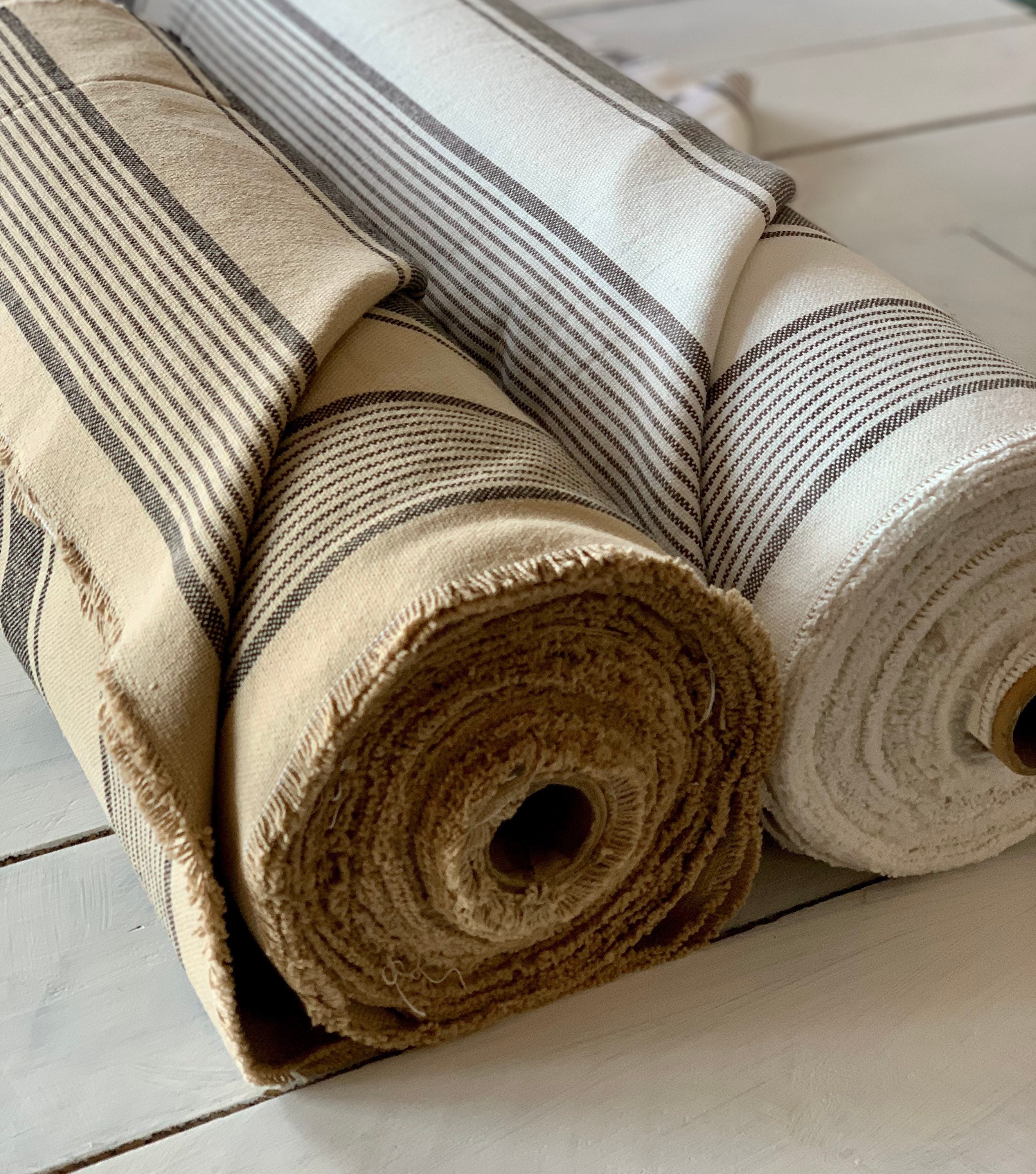 Grain Sack Fabric - Feed Sack Fabric - Ticking Fabric - Our EXCLUSIVE ...