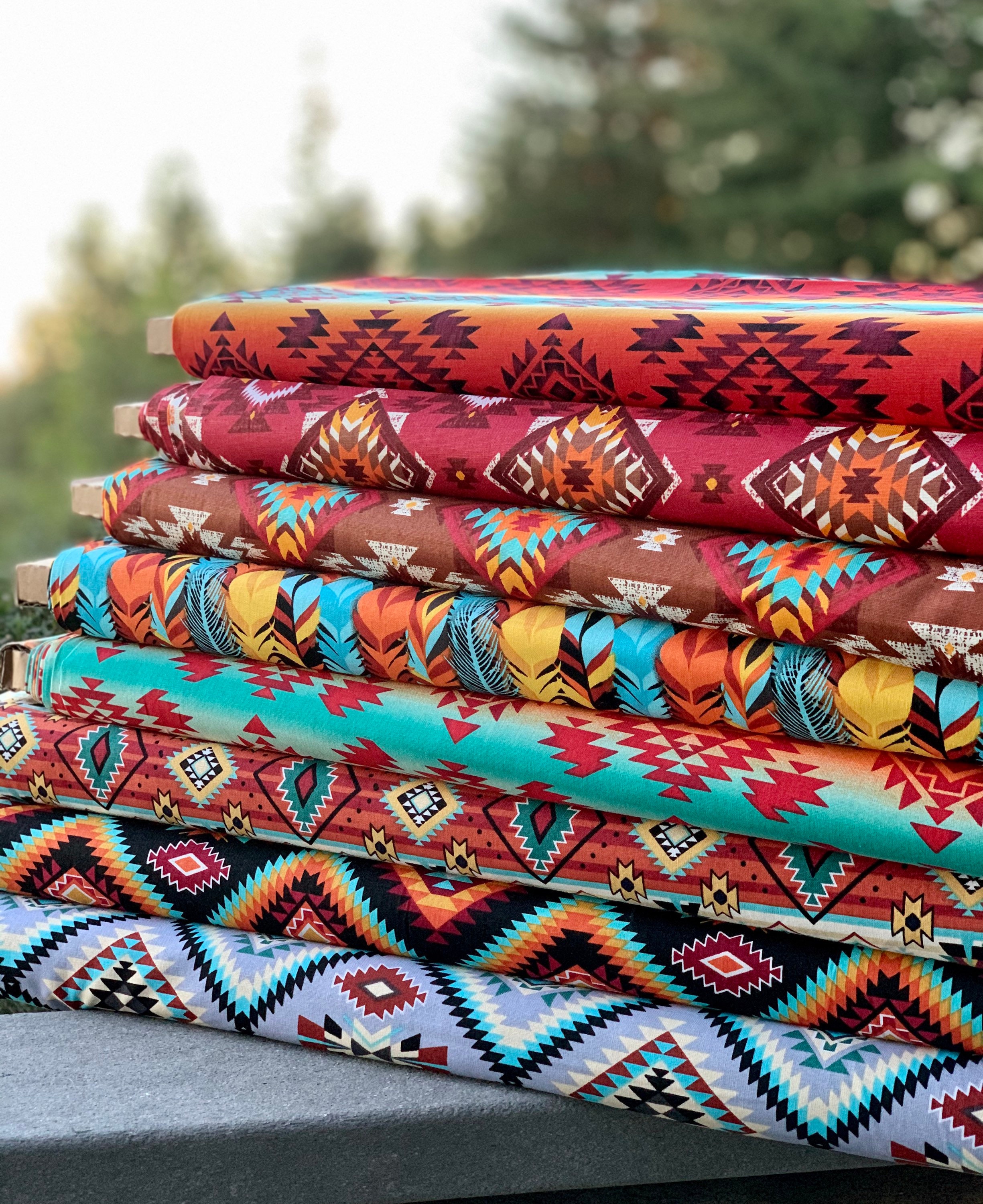 Native Inspired Fabric Native American Style Fabric Tribal Etsy Uk