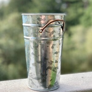 Tall Galvanized Metal Pail - for Our Wood Storage Boxes - Perfect for ...