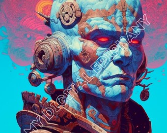 SCI FI Art, Fantasy Art. Printable Wall Art, Digital Download. A New ...