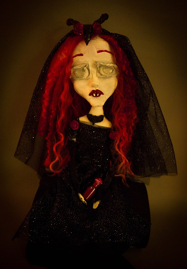 Lucinda Vampire Doll,collectible Goth Creepy Cute Handmade Female ...