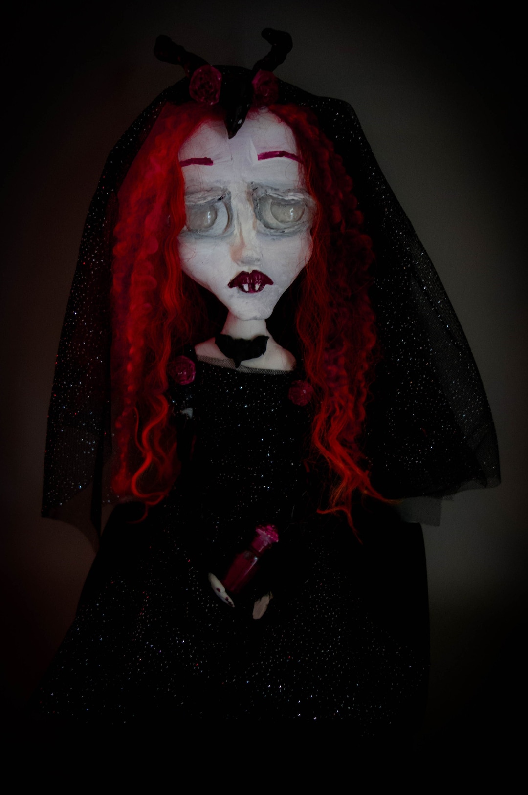 Lucinda Vampire Doll,collectible Goth Creepy Cute Handmade Female ...