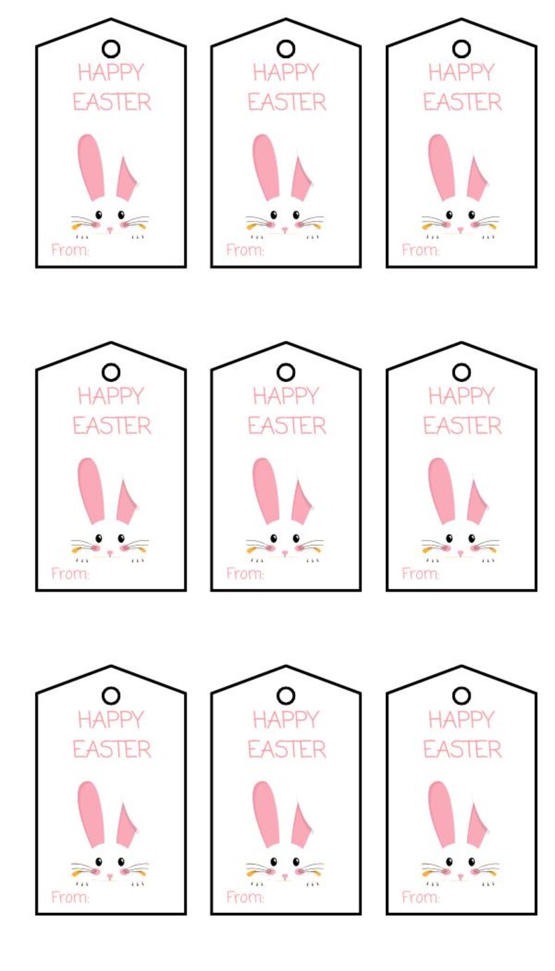 Happy Easter Gift Tag - Etsy