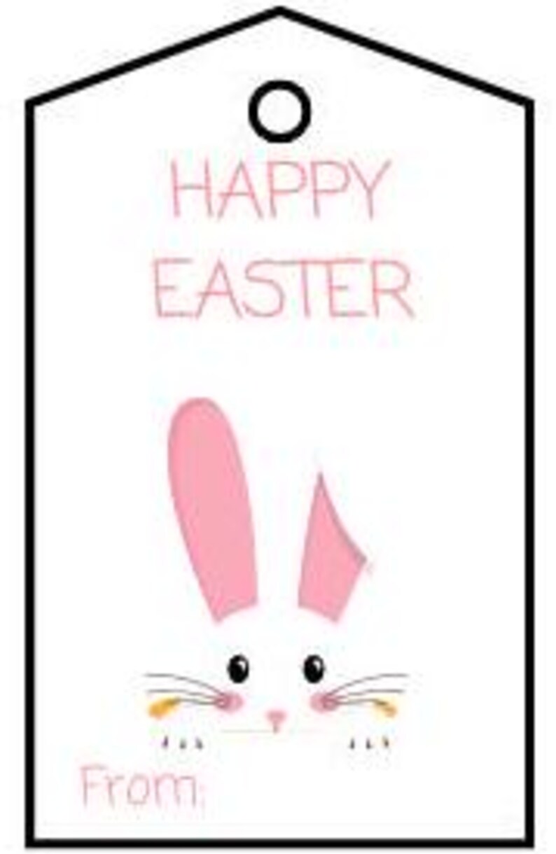 Happy Easter Gift Tag - Etsy